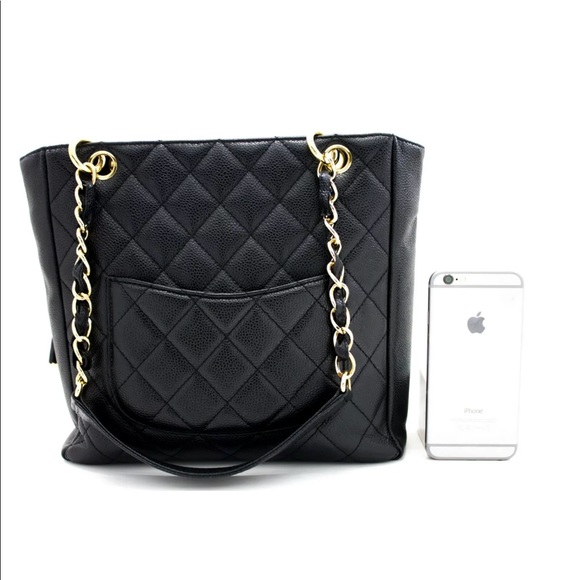 CHANEL | Bags | Chanel Caviar Pst Chain Shoulder Bag Shopping Tote ...